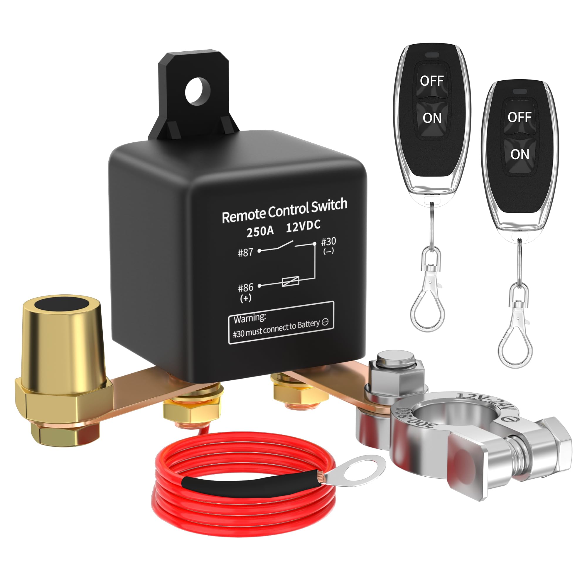 Snapklik.com : Joinfworld Remote Battery Disconnect Switch 12V 250A ...