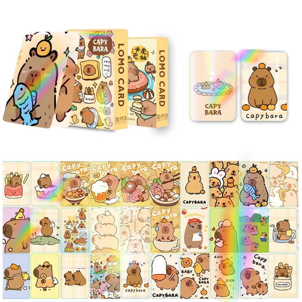 92PCS Capybara Card Capybara Lomo Card with Capybara Stickers and ...