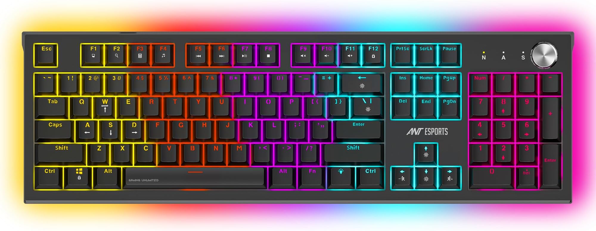 Amazon.in: Buy Ant Esports MK4000 RGB LED Backlit Aluminium Base Wired ...