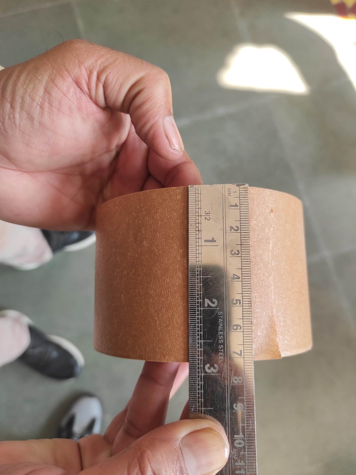 AIPL Brown Kraft Paper Tape, 3" x 50 Meter, Writable Non-Coated Surface ...