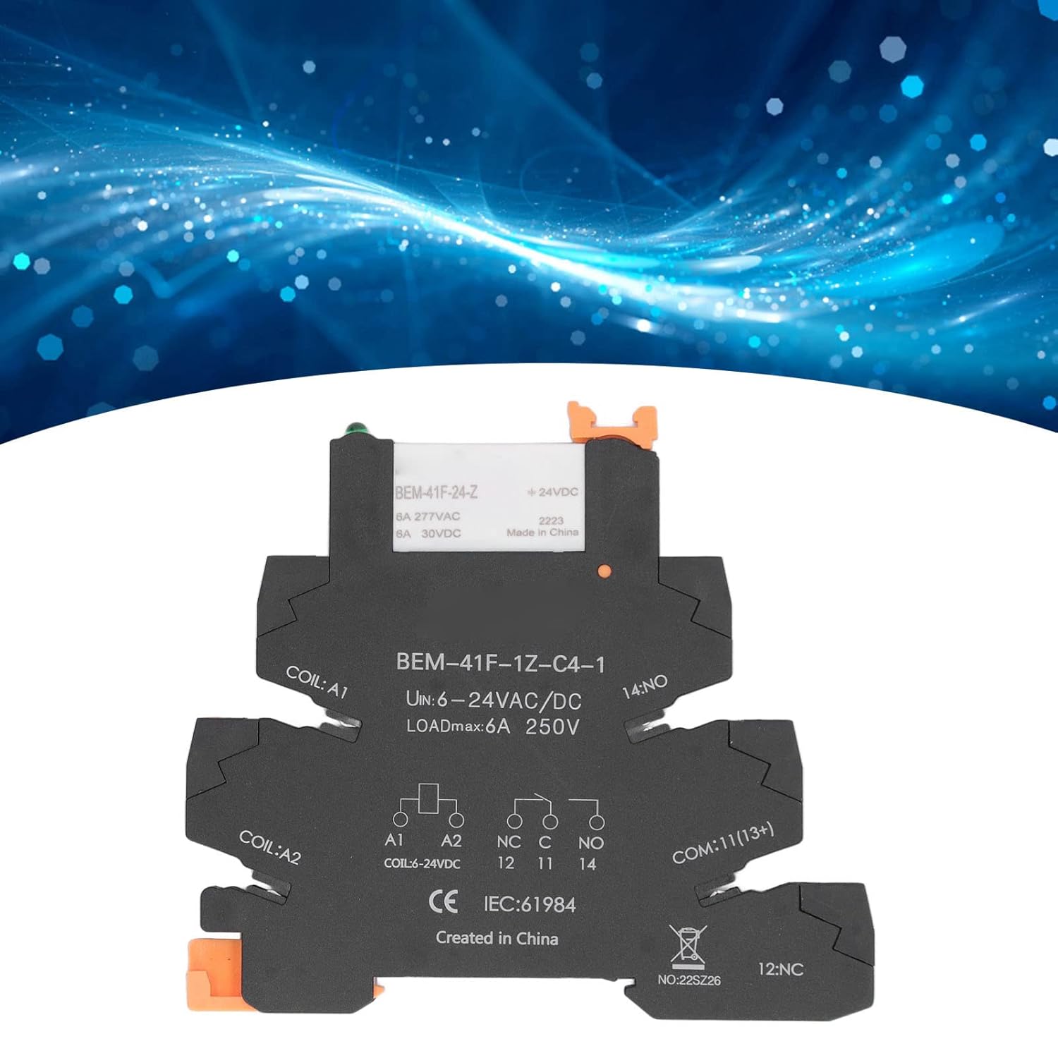 DIN Rail Relay 6A 6 24V Solid State DIN Rail Mount Relay with LED ...