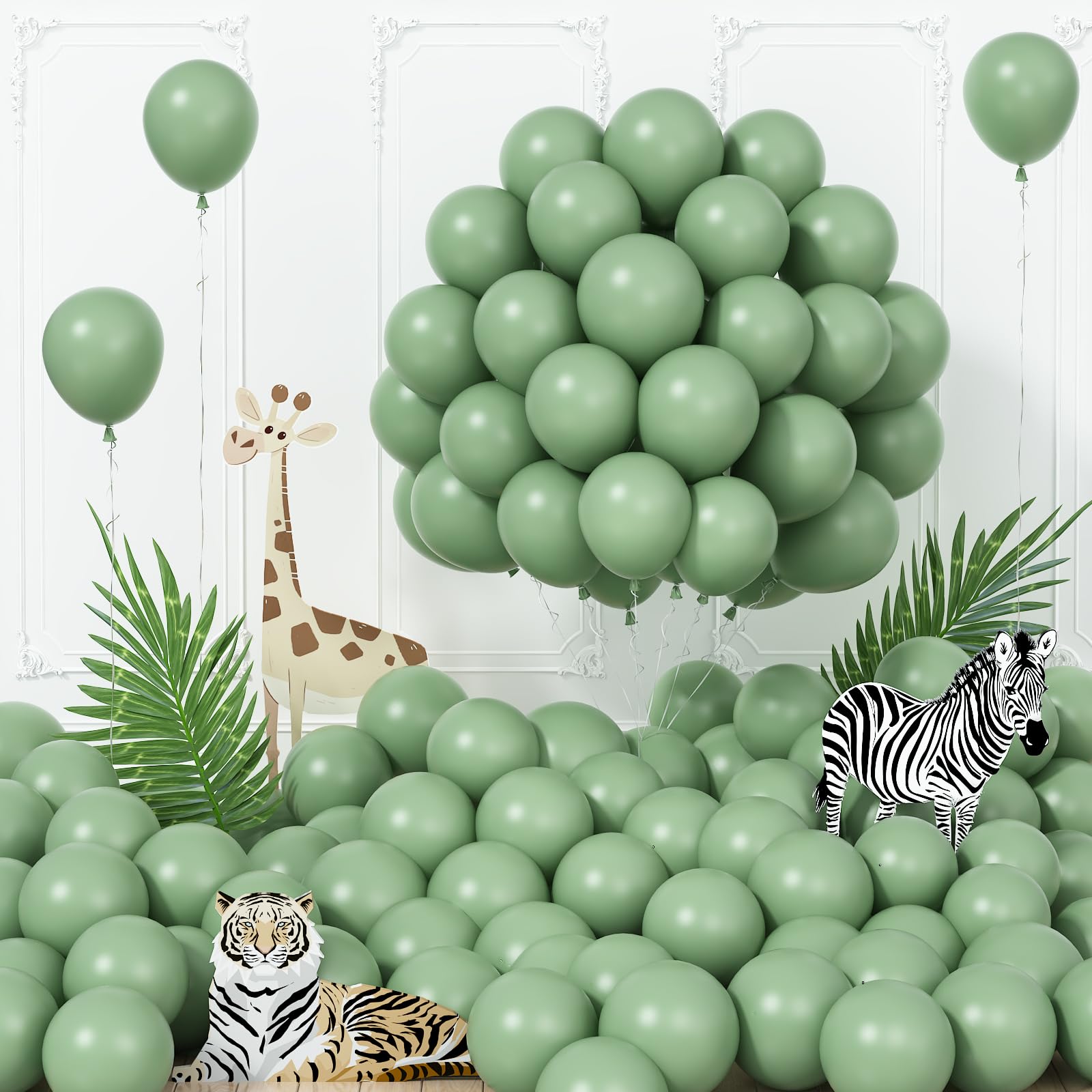 Amazon.com: Sage Green Balloons, 100 Packs 5 Inch Olive Green Latex ...
