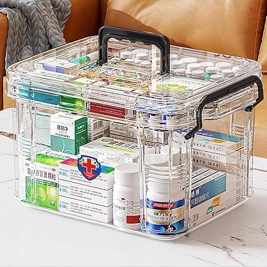 Sightday Household Medicine Storage Box Organiser,First Aid Box,Double ...