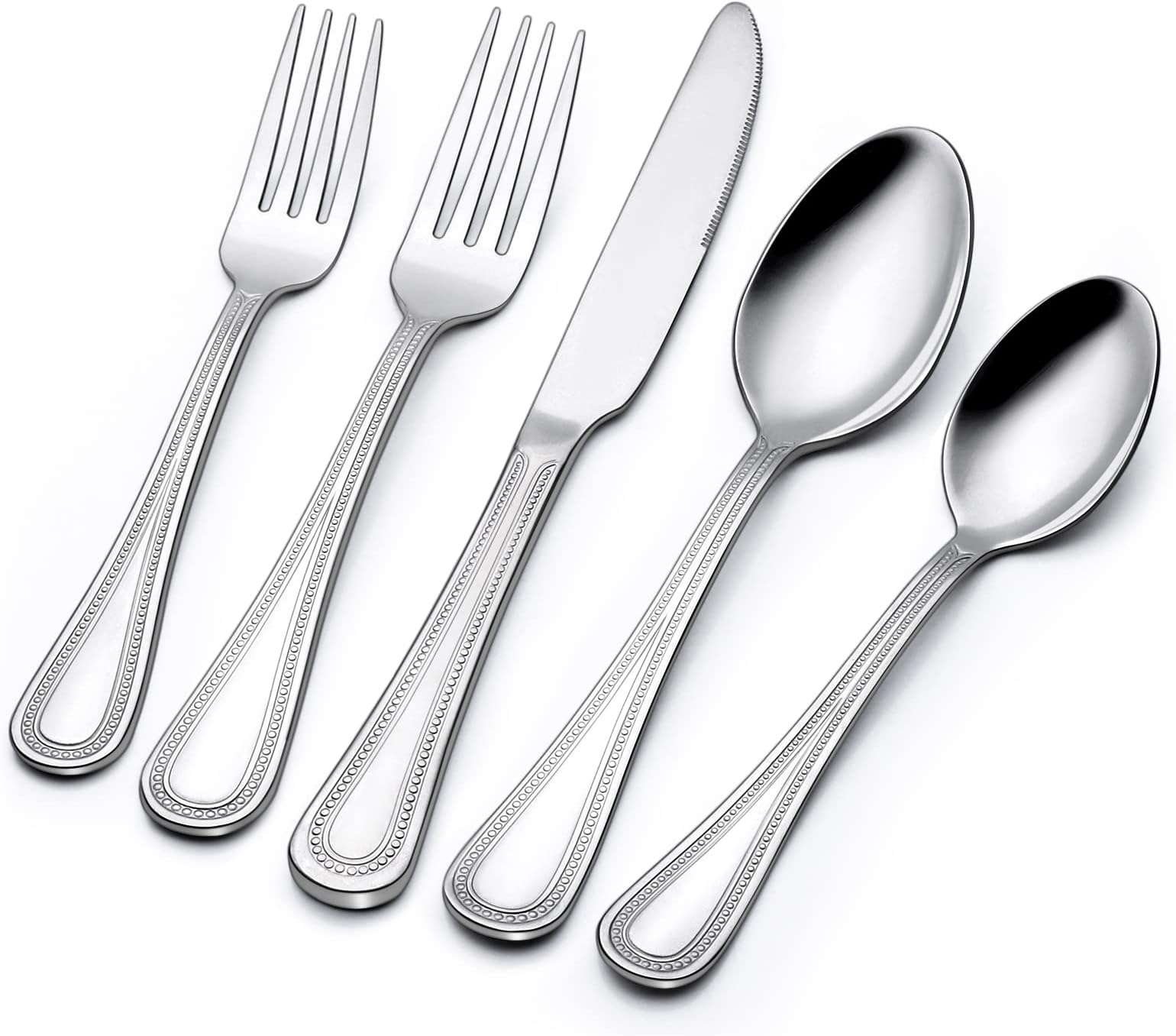 Amazon.com: LIANYU Silverware Flatware Set for 8, 40-Piece Stainless ...