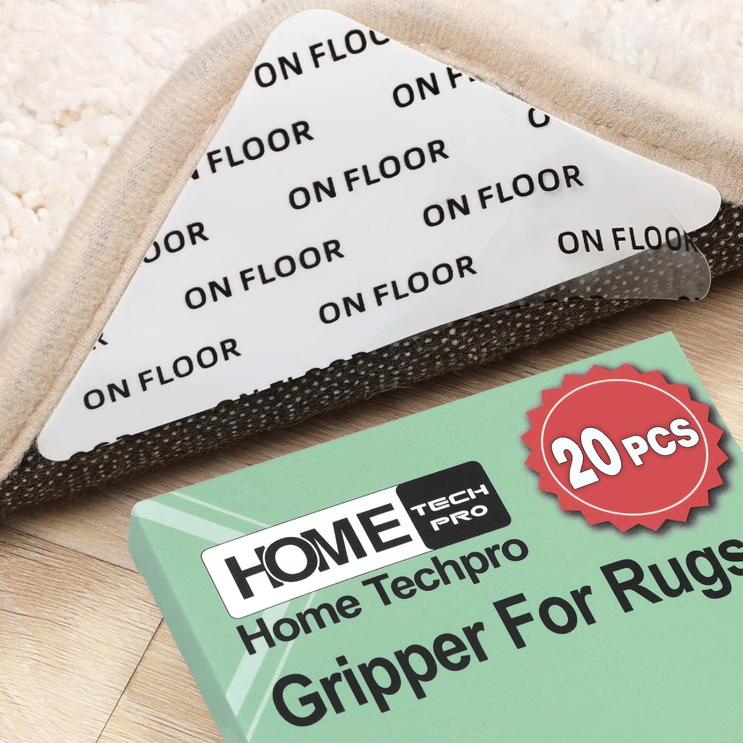 Amazon.com: Home Techpro 20PCS Gripper for Rug for Hardwood Floors ...