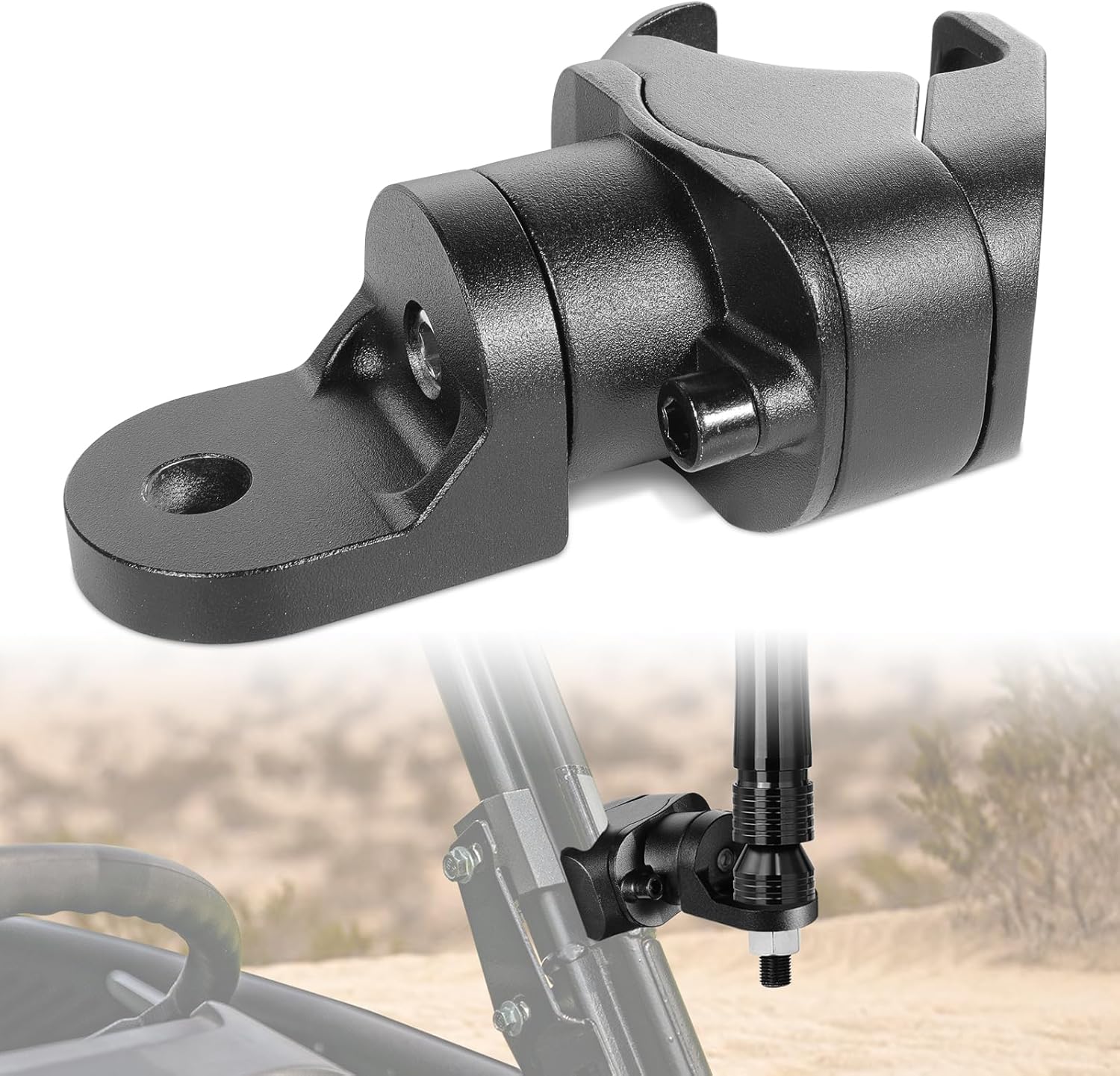 Amazon.com: UTV Whip Light/Flag Mount, UTV Whip Mounting Bracket ...
