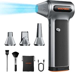 WOLFBOX MF200 Electric Air Duster with Removable Battery, Super Power ...