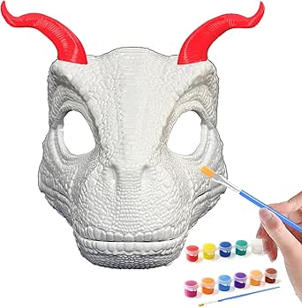 Amazon.com: Hard Plastic Dinosaur Mask,Velociraptor Mask with Roaring ...