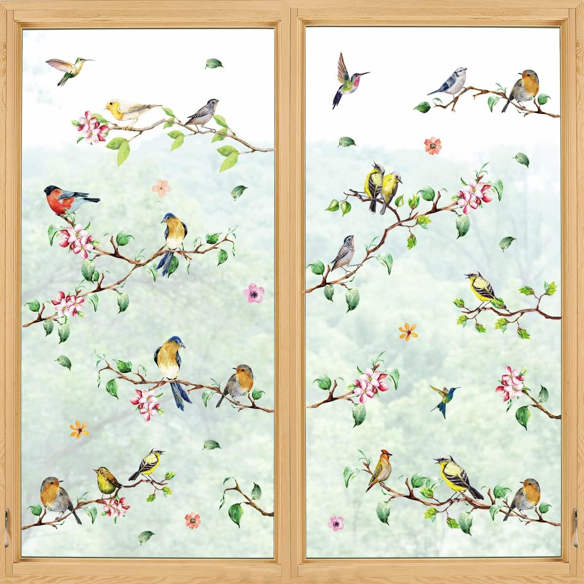 Amazon.com: Horaldaily 60 PCS Spring Summer Window Cling Sticker, Birds ...