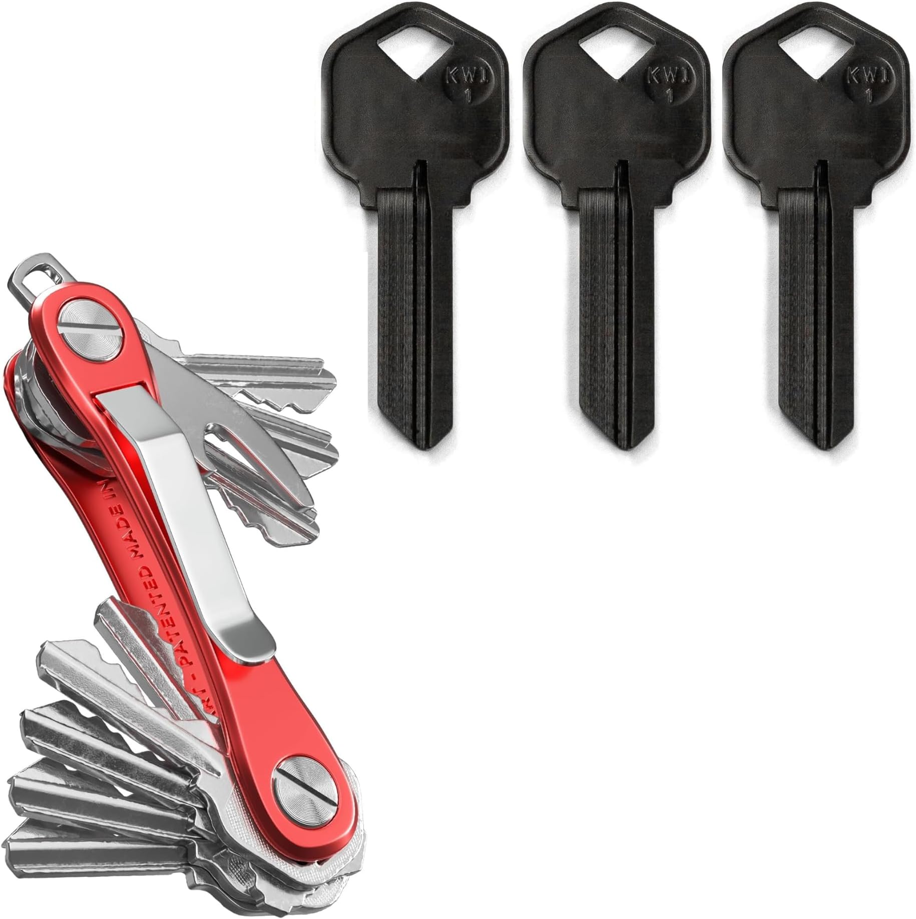 KeySmart Rugged Key Holder Red & AirKeyKW1 - Amazon.com