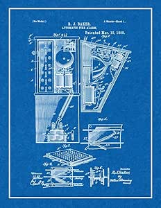 Amazon.com: Automatic Fire Alarm Patent Print Blueprint with Border (13 ...
