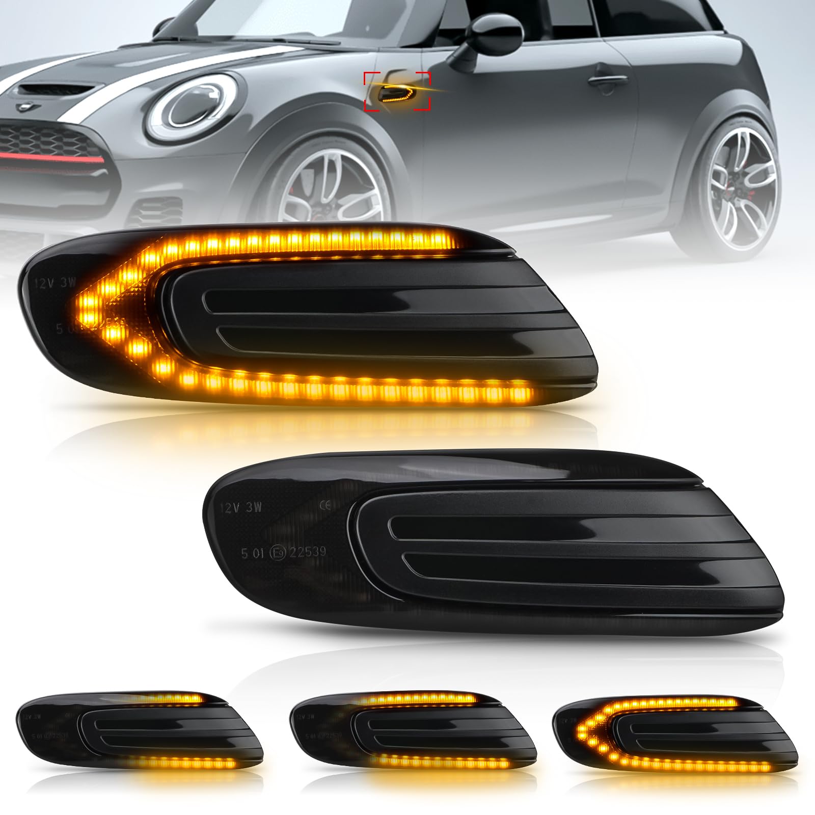 Amazon.com: Bestview LED Side Marker Lights Assembly Compatible with ...