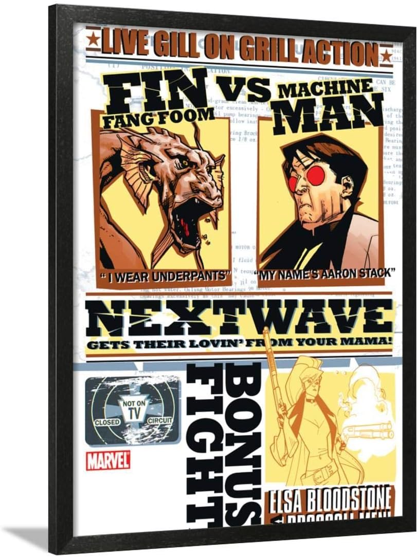 Amazon.com: Nextwave No.2 Cover: Fin Fang Foom and Machine Man by ...