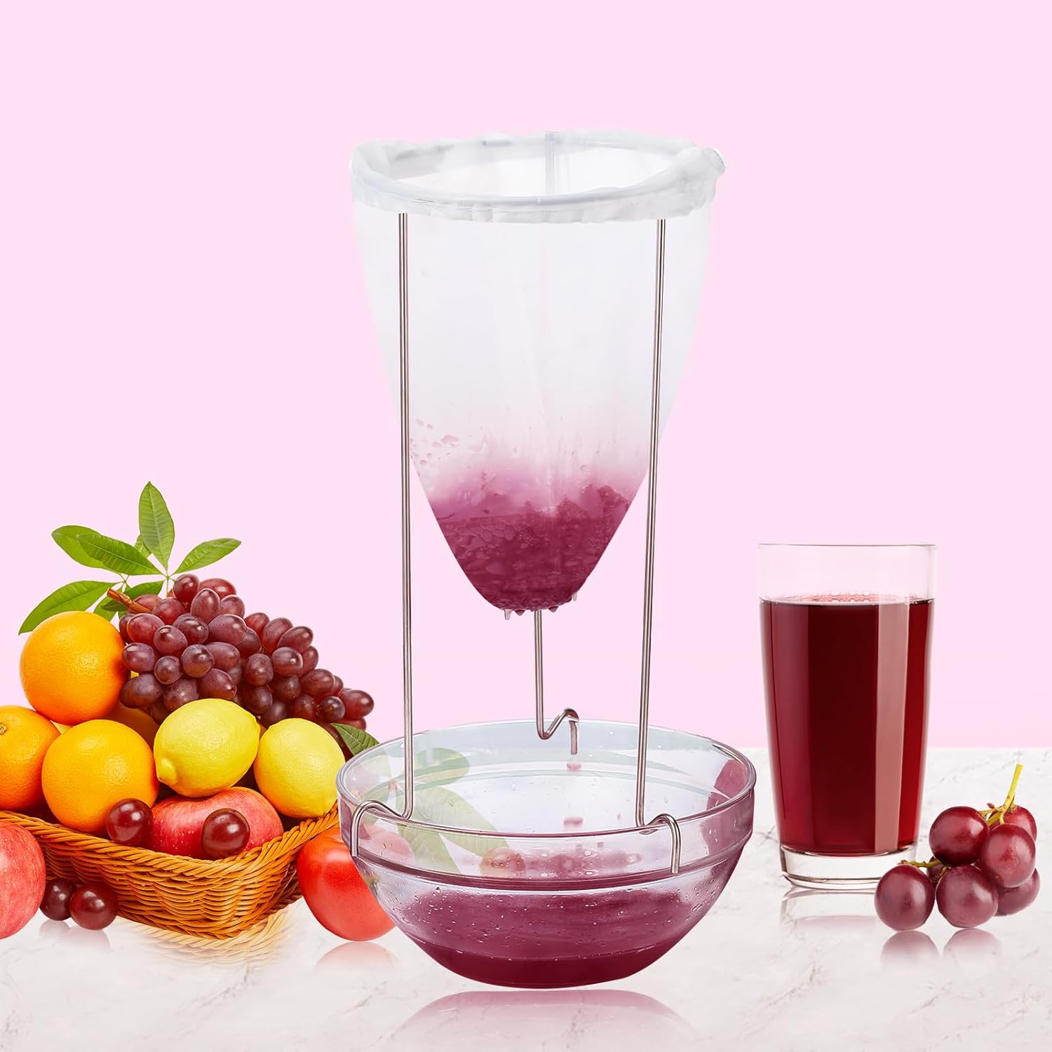 Amazon.com: Jelly Strainer Stand with 3 Reusable Strainer Bags - Stable ...
