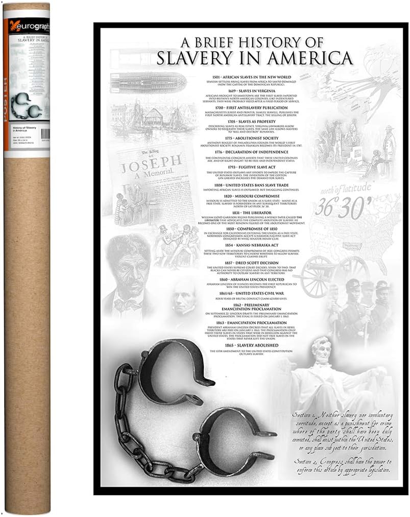 Amazon.com: EuroGraphics History of Slavery in America Poster, 36 x 24 ...