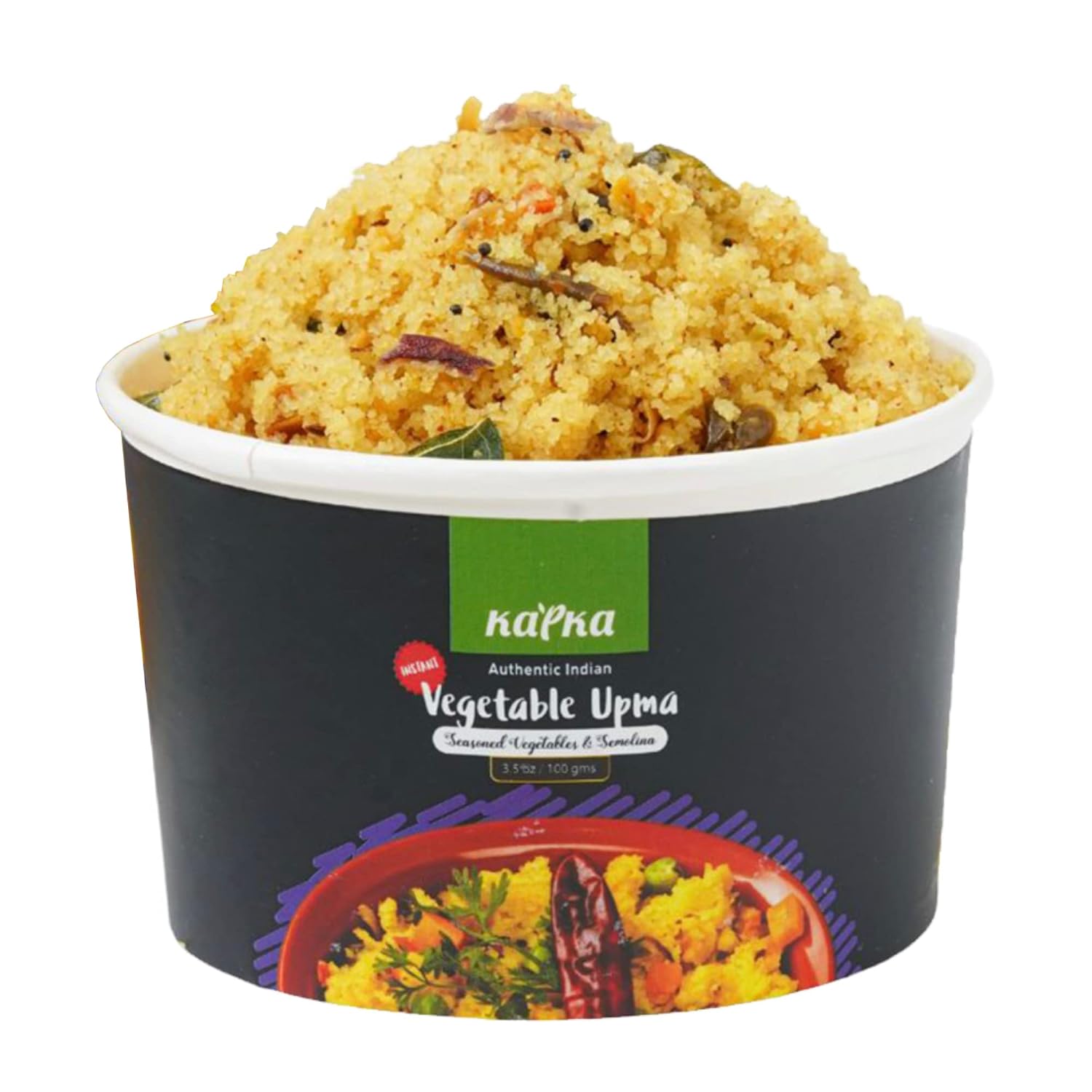 Amazon.com: Kapka Vegetable Upma Cups Indian Food - 5 Pack - Ready to ...