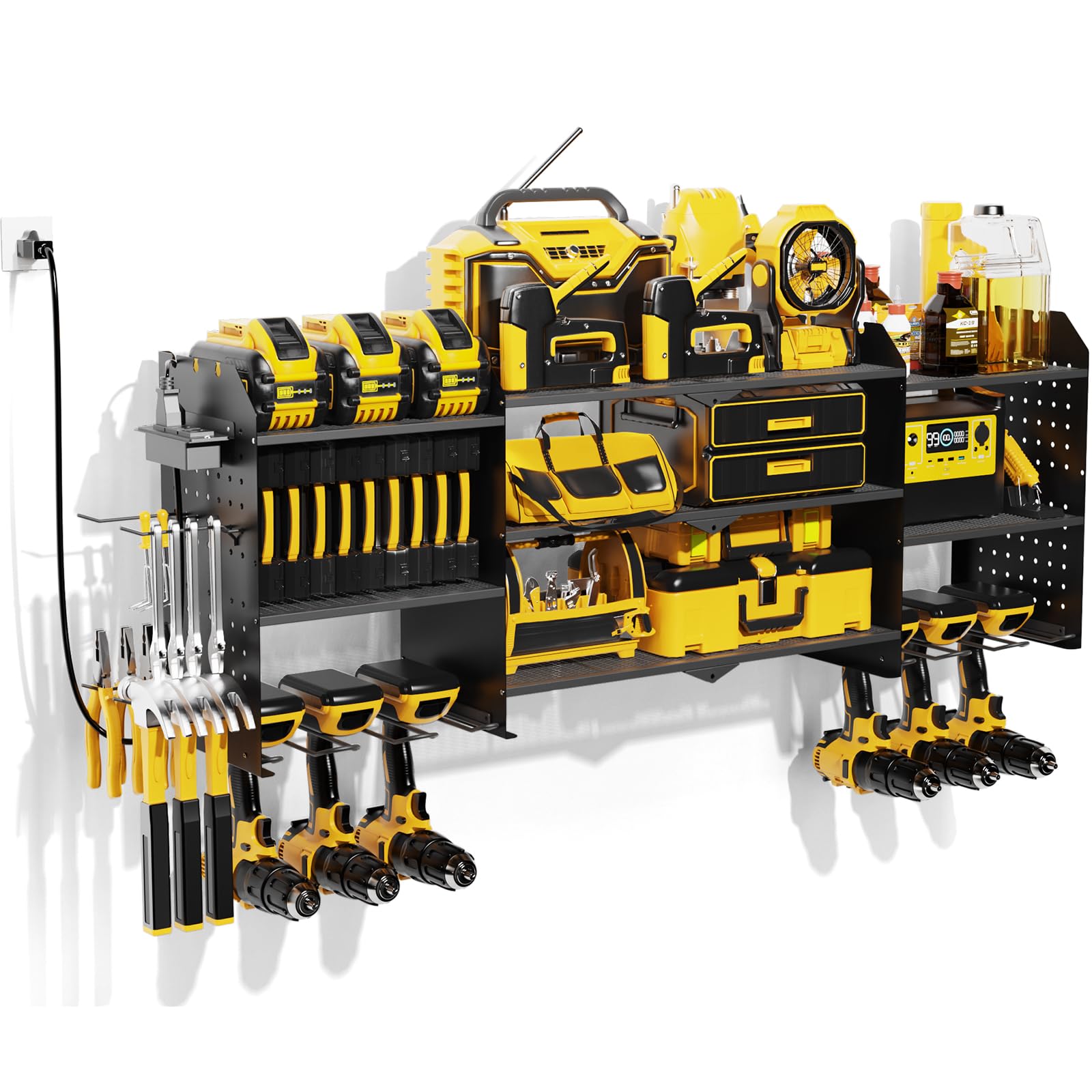 Amazon.com: Xankzi Power Tool Organizer Wall Mount with Charging ...