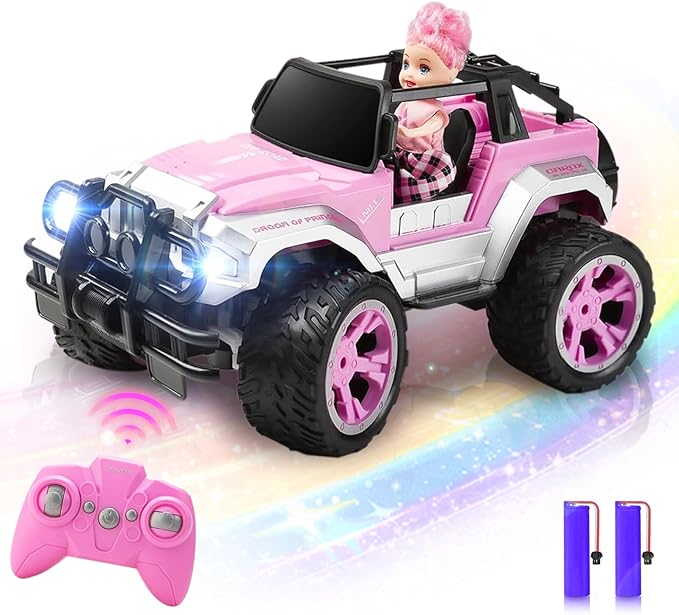 Amazon.com: Carox Remote Control Car for Girls, 160 mins Pink RC Car ...