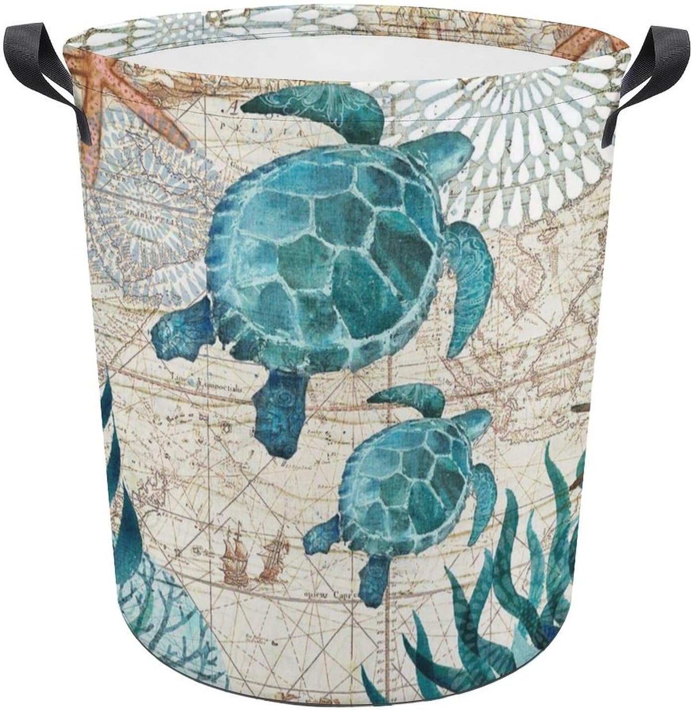 JZemdybill Laundry Hamper, Cool Turtle Laundry Hamper, Laundry Basket ...