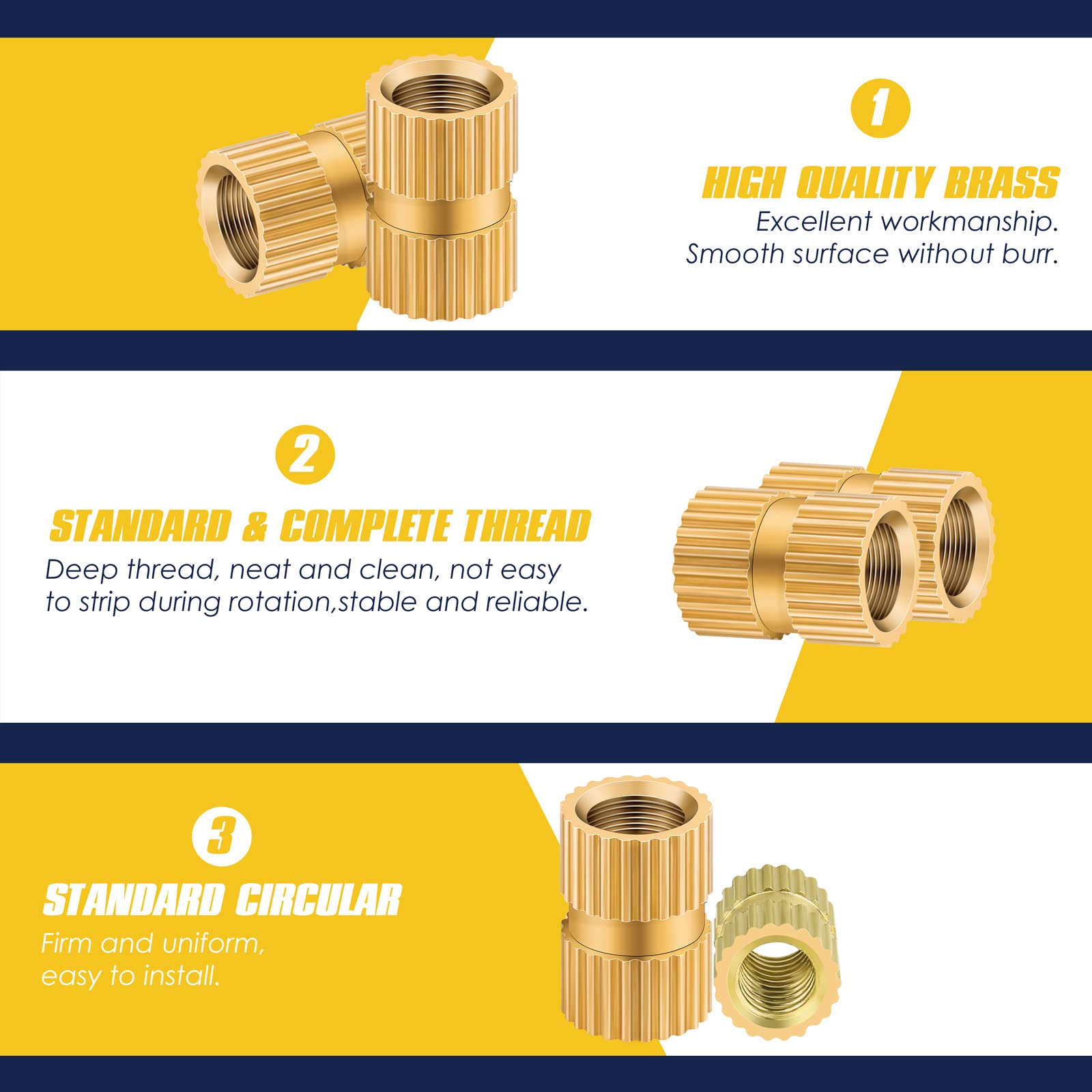 Snapklik.com : Bonost 500Pcs Threaded Inserts Kit M2 M3 M4 M5 - Female ...