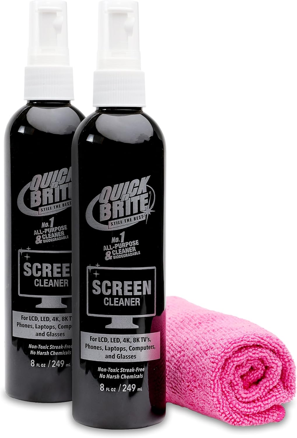 Amazon.com : Quick N Brite Screen Cleaner with Microfiber Cleaning ...