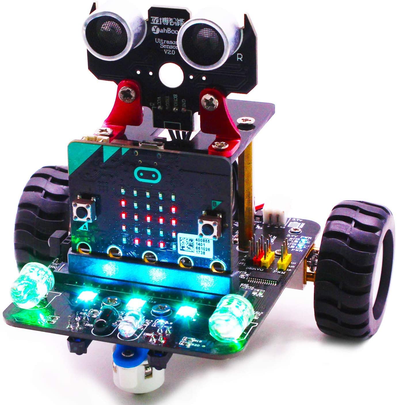 Buy sb components Micro:bit Smart Robot Car with IR and APP, DIY BBC microbit Robotic Car Kit ...
