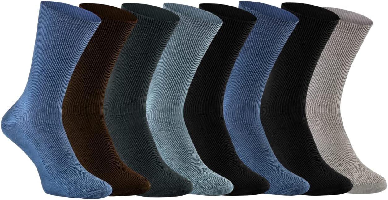 Amazon.com: Rainbow Socks - Women Men Diabetic Non-Binding Loose Socks ...