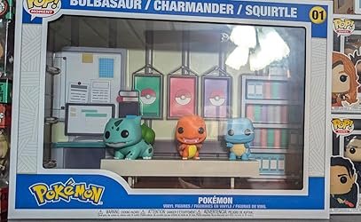 Amazon.com: Funko Pop! Moments Deluxe: Pokemon - Bulbasaur, Charmander ...