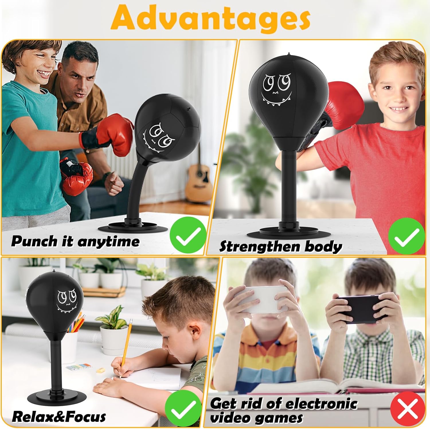 Strong Suction Desktop Punching Bag - Stress Relief Philippines | Ubuy