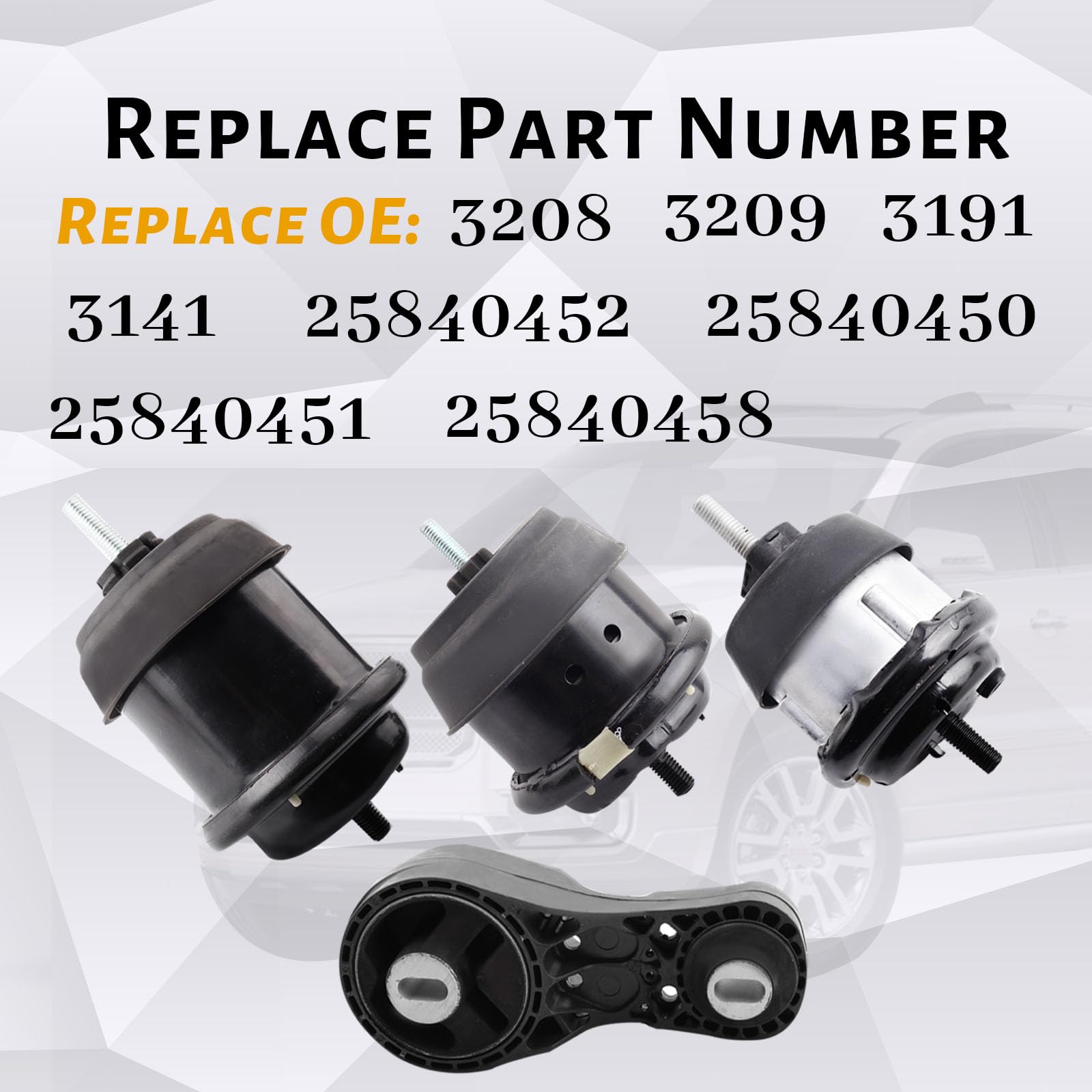 Snapklik.com : Set Of 4 Engine Motor And Transmission Mount Kit Compatible