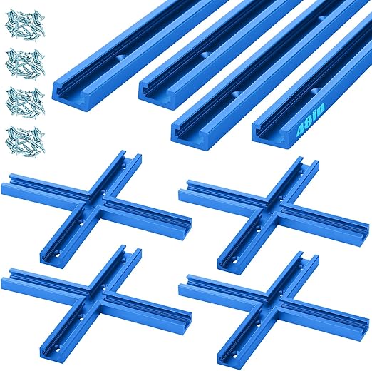 Amazon.com: Zonon 4 Set 48'' T Track for Woodworking and T Track ...
