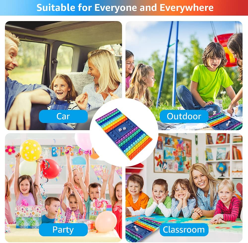 Pop it Game Pop it Game Board Big Pop Rainbow Chess Board Push Bubble ...