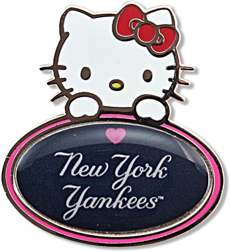 Amazon.com : MLB New York Yankees Hello Kitty Peeking Pin : Sports ...