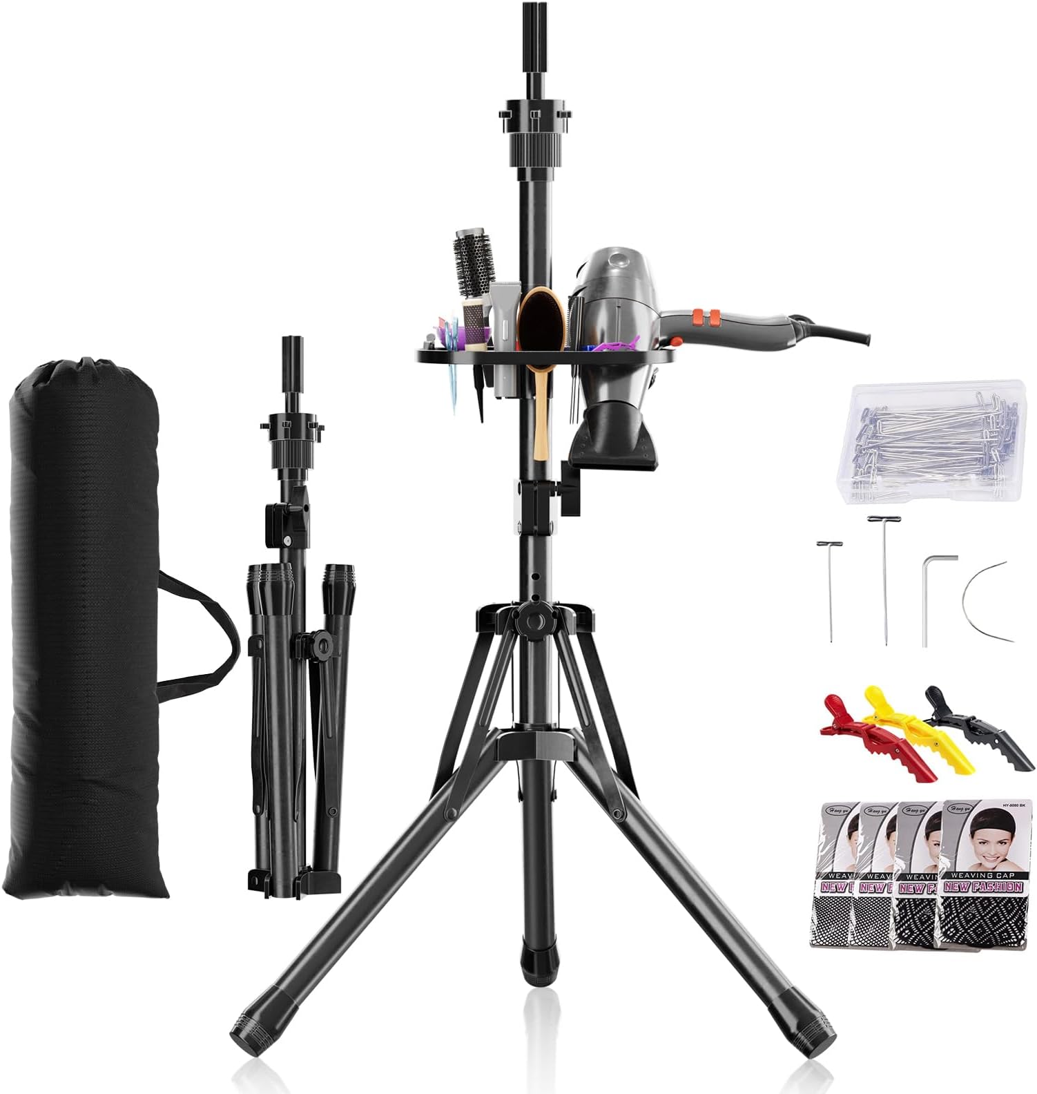 Amazon.com: ZQIAN BEAUTY 50 Inch Metal Wig Stand, Adjustable Wig Head ...
