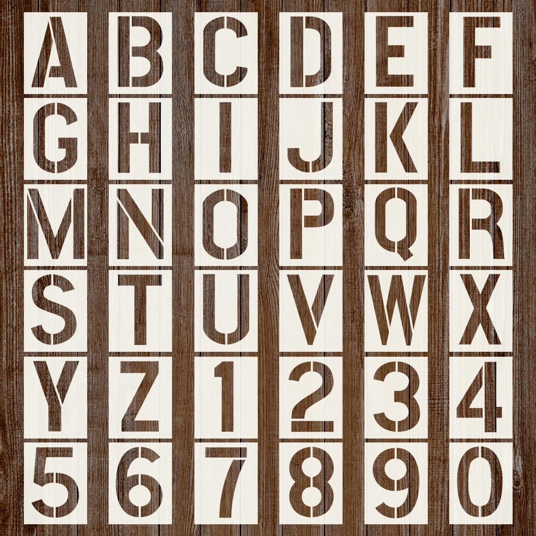 42 plantillas de letras – 3.5 pulgadas, reutilizables alfabeto y ...