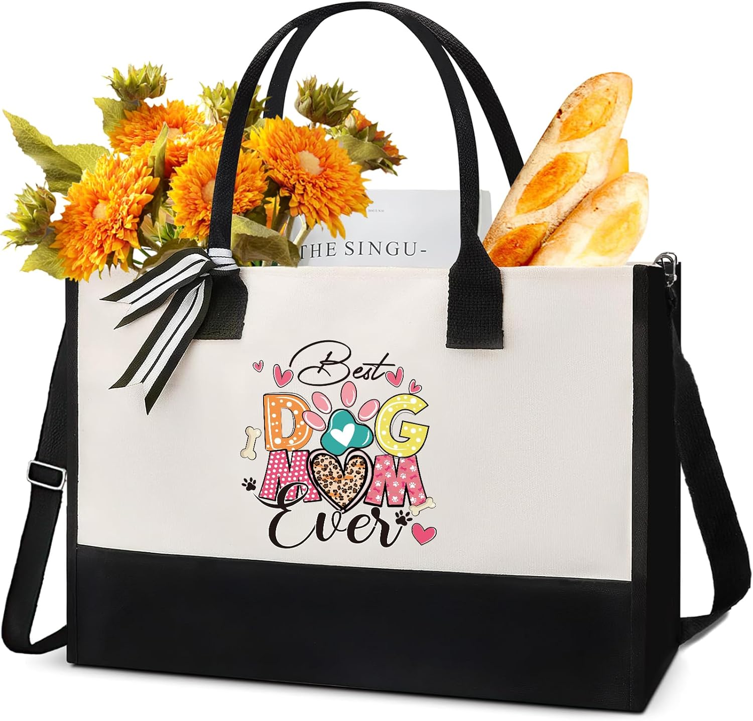 Amazon.com - VeloKomo Dog Mom Tote Bag - Personalized Totes Gifts for ...