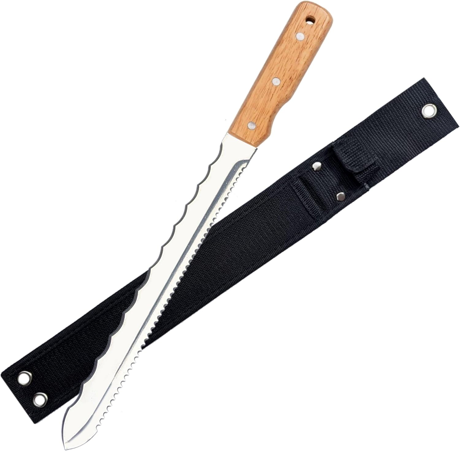 Professional Insulation Knife with Sheath - Stainless Steel Serrated ...