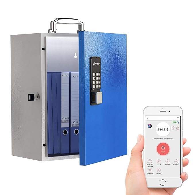 WeHere Safe Box with Eletronic Lock, 24 Slots Cell Phone Lock Box for ...