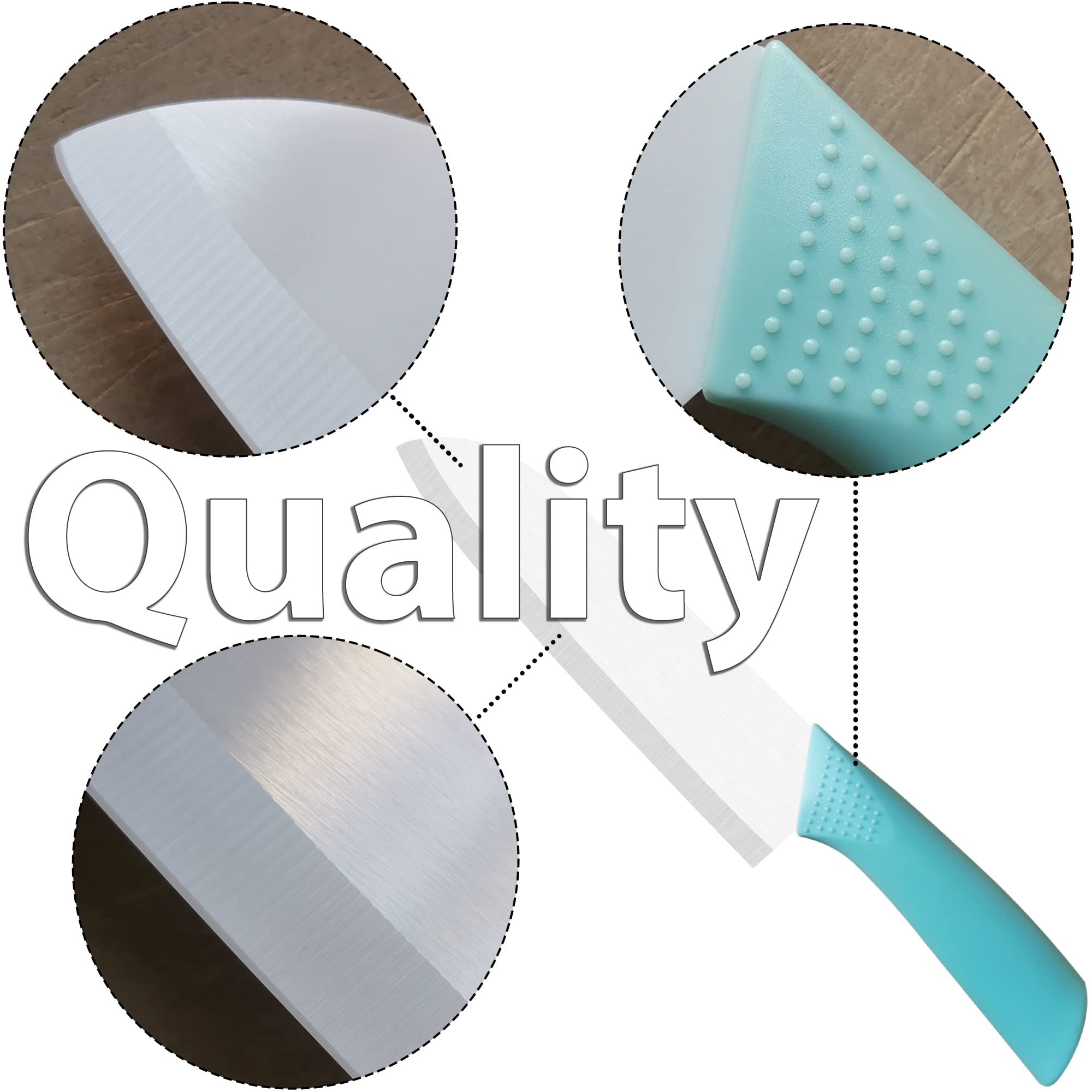 Snapklik.com : Rynal Ceramic Knife Santoku Knife Meats Fruits ...