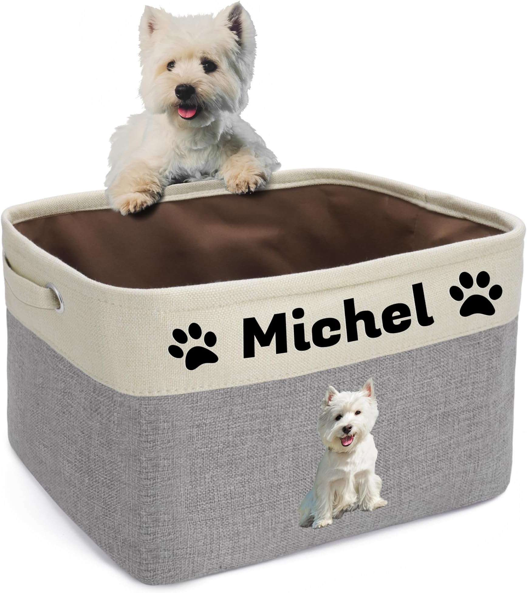 Amazon.com: Personalized custom photo and name dog toy storage box A ...
