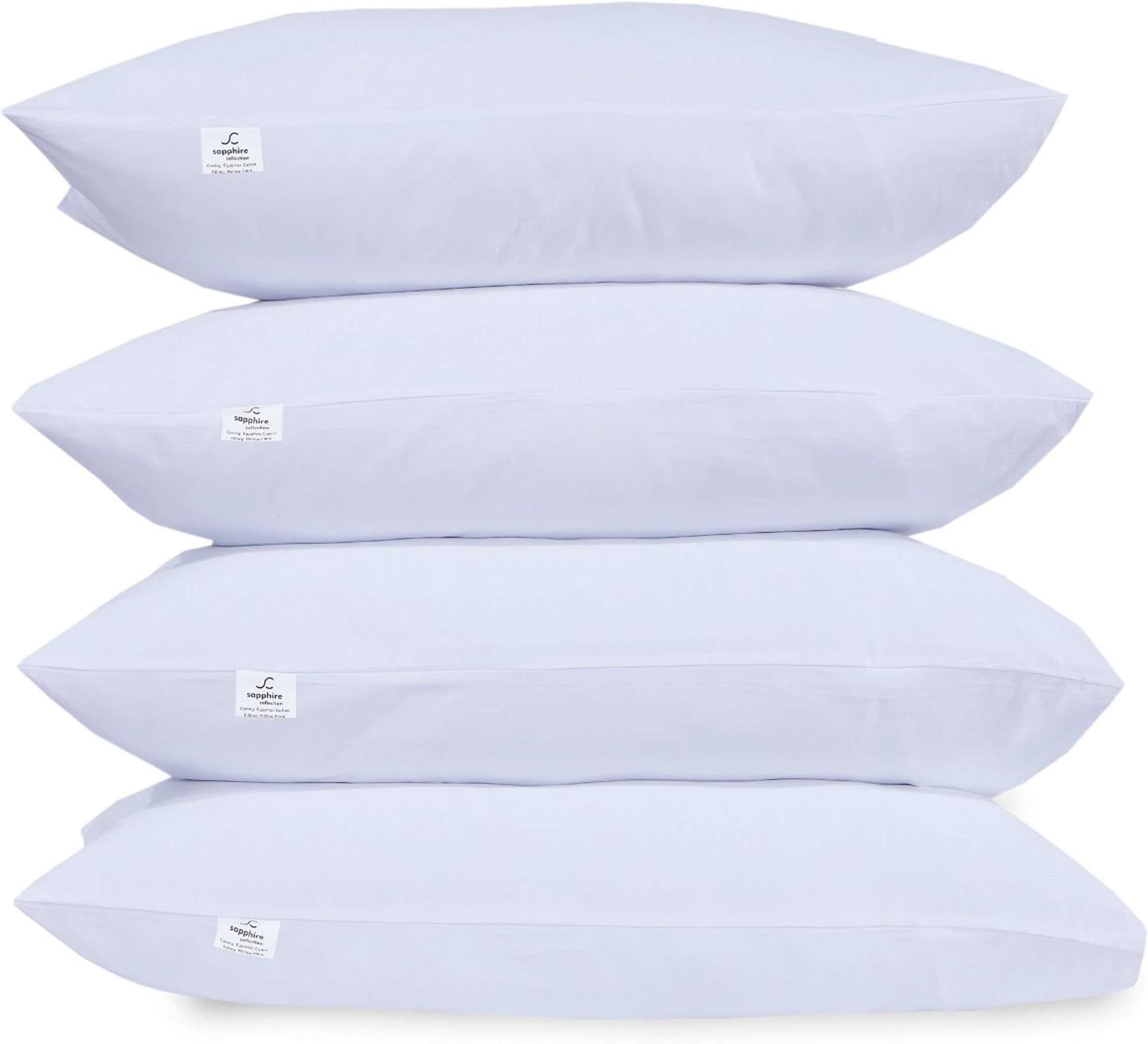 Snug Chill Out Pillows 4 Pack - Pack of 4 Bed Pillows with Medium ...