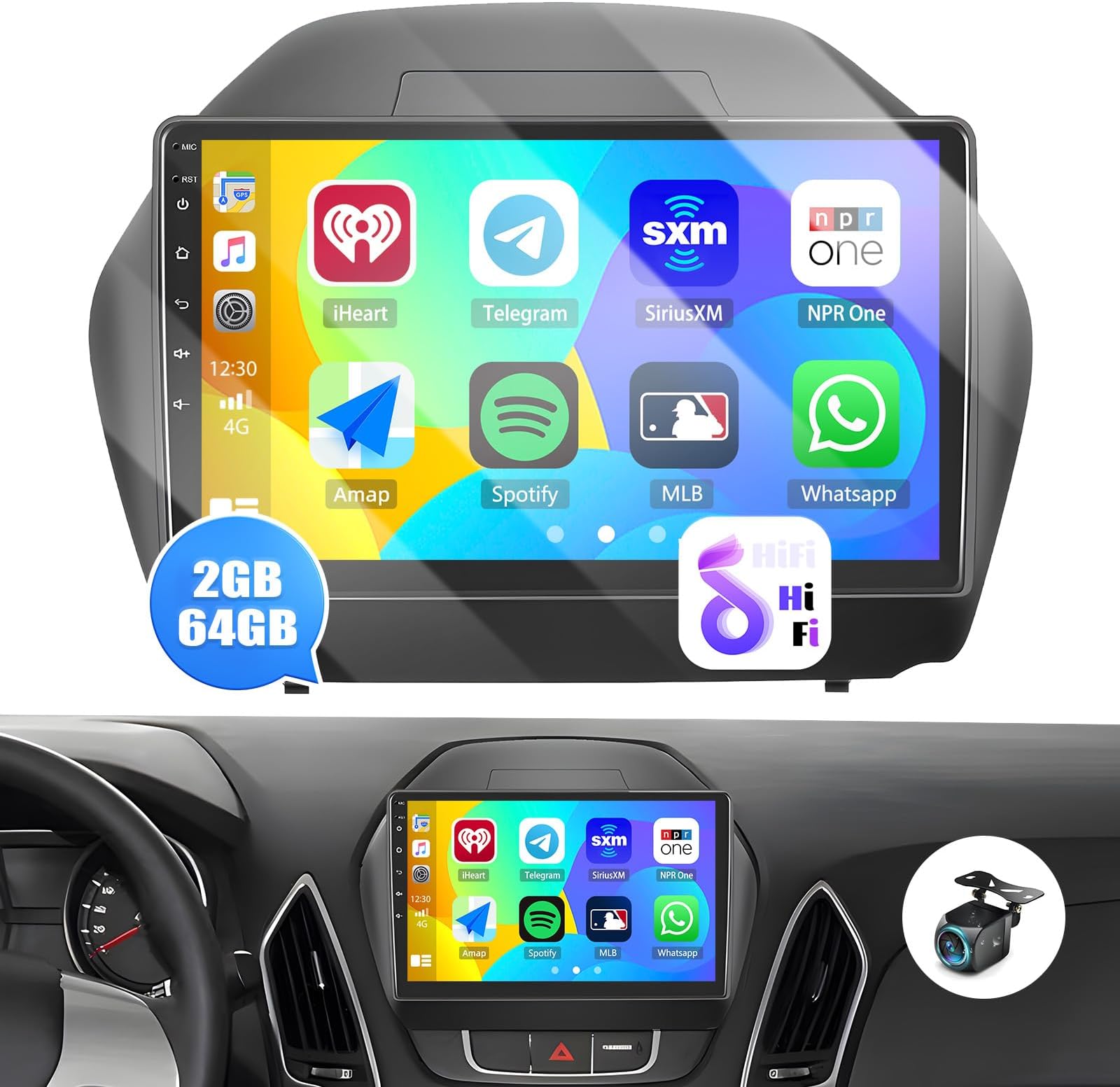 Amazon.com: Hikity 8 Core 6+128GB Wireless Android 13 Carplay Radio for ...