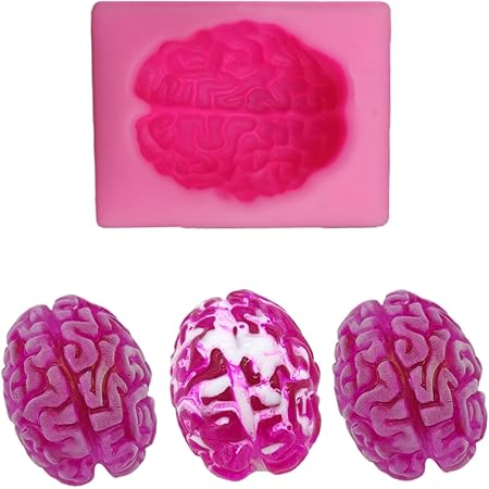 Amazon.com: Halloween Creative brain-shaped silicone Mold and ...