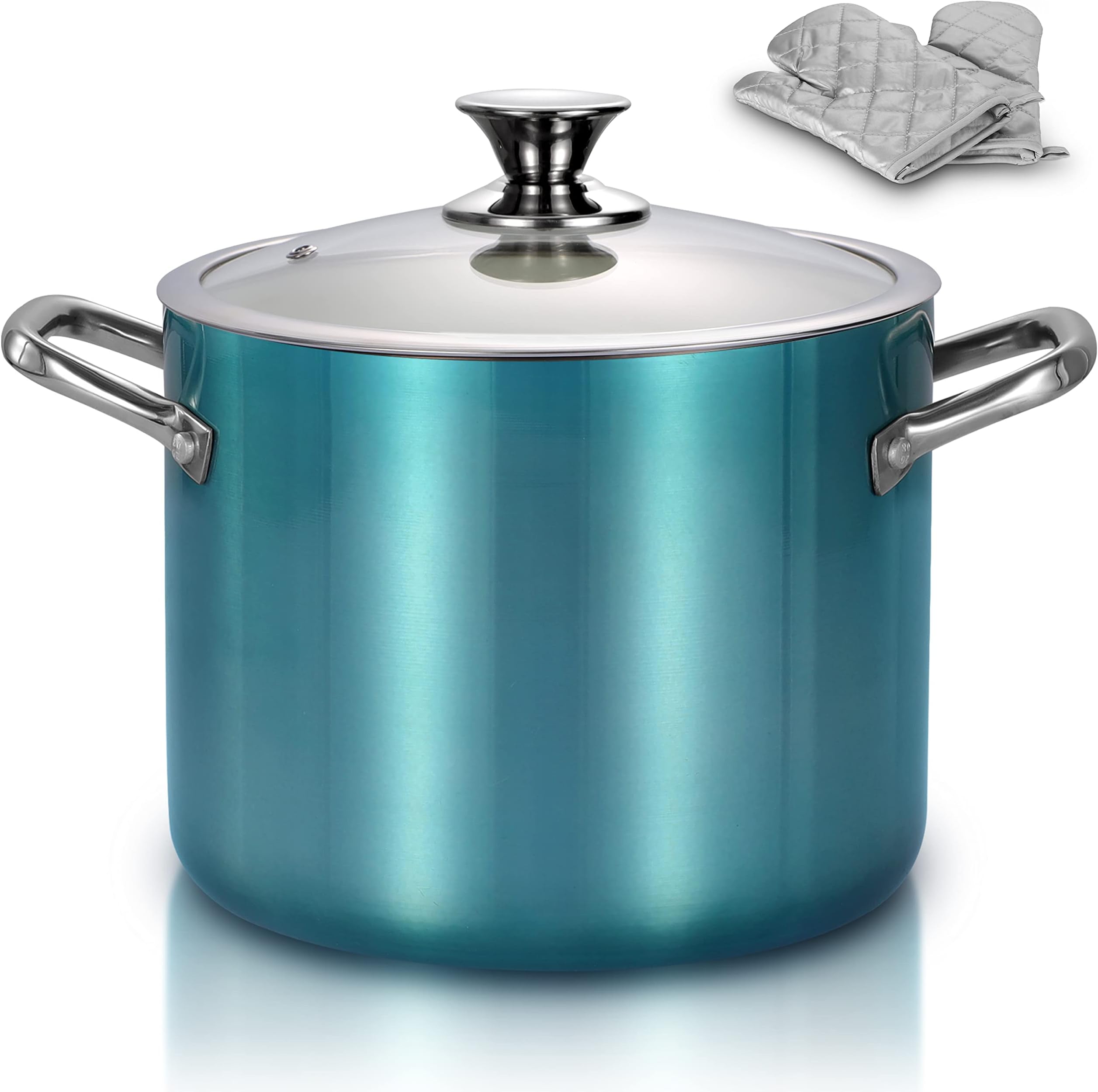 Amazon.com: Imperial Home 4 Pc Pasta Pot with Locking Strainer Lid ...