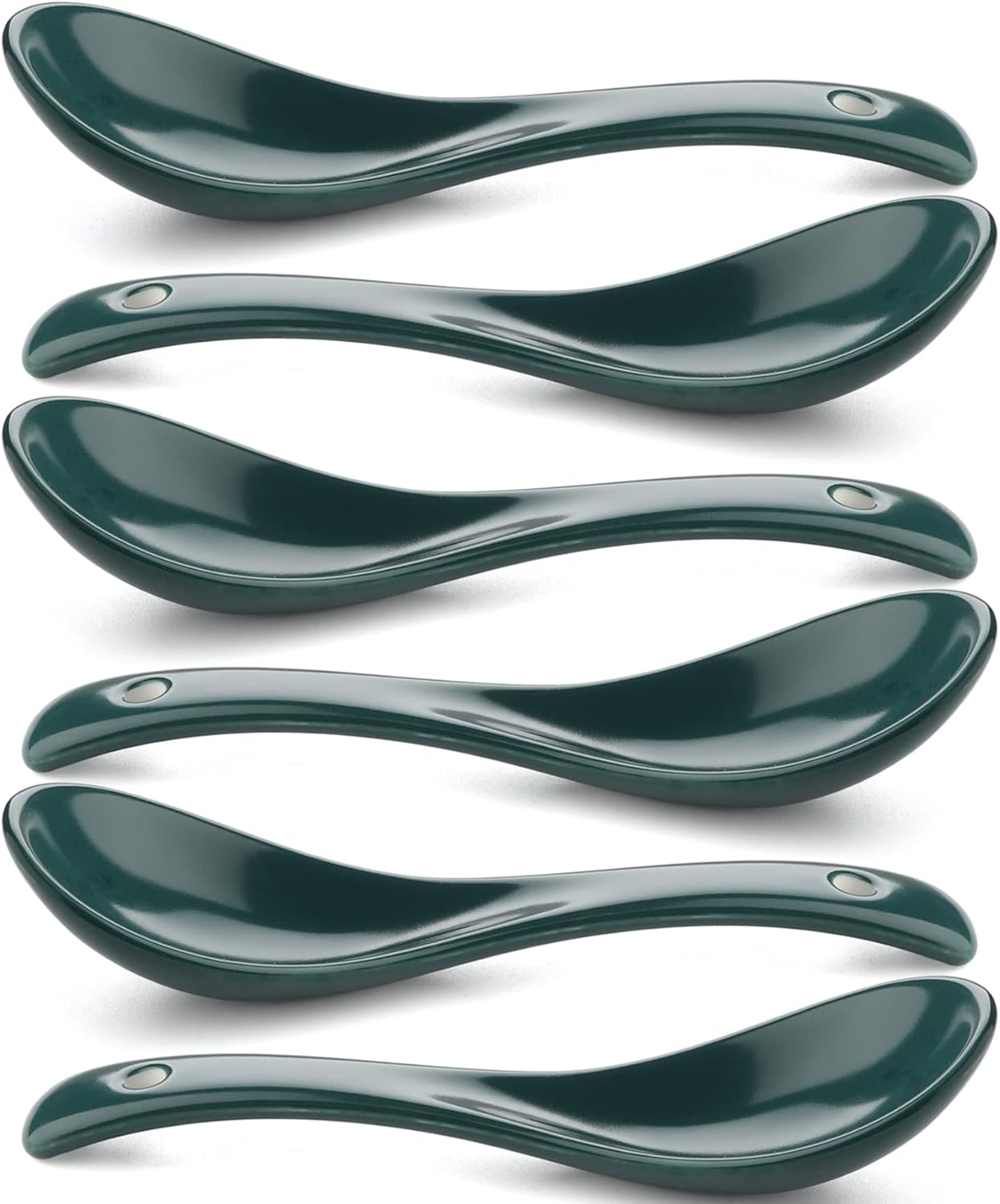 Amazon.com: Soup Spoons Set of 6 Porcelain Bouillon Cereal Wonton ...