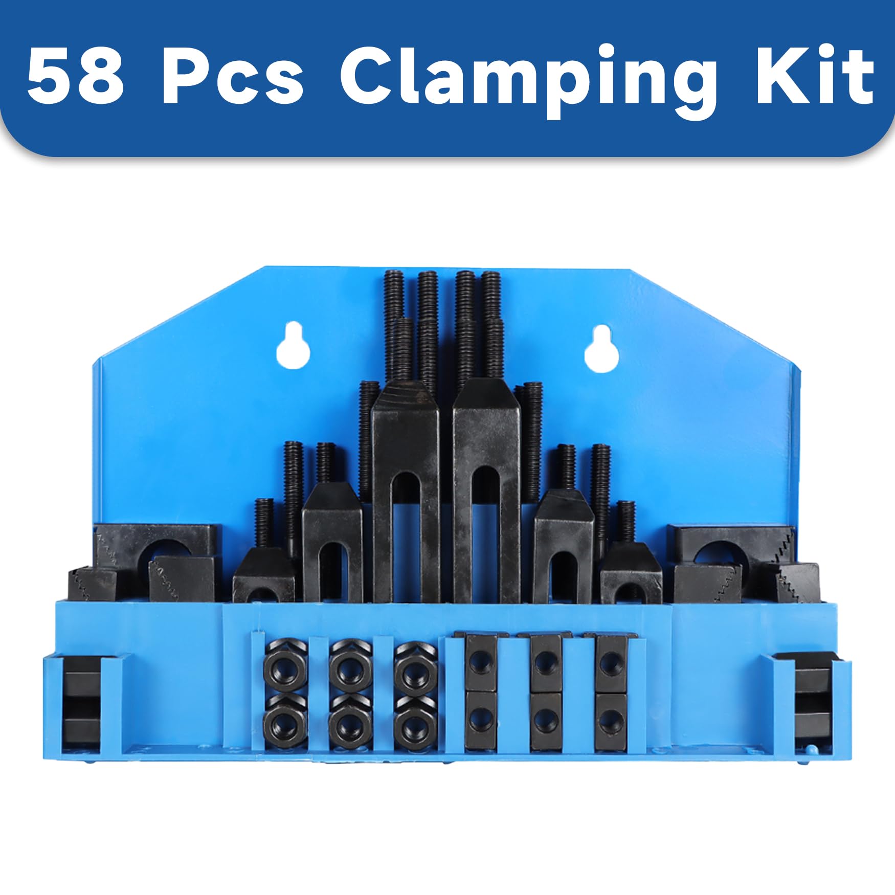 Snapklik.com : 58 Pcs Pro-Series 1/2" T-Slot 3/8"-16 Stud Clamping Kit ...