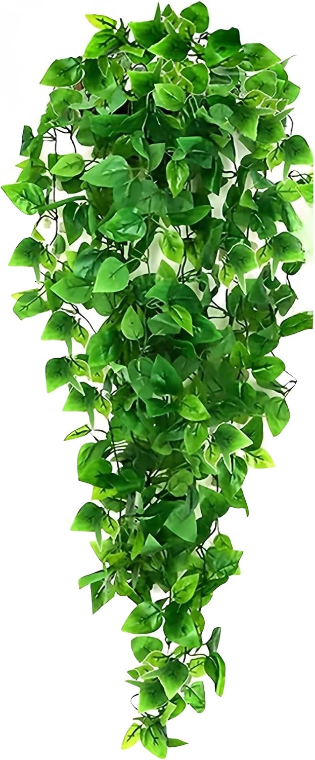 Amazon.com: Awsyhom 2 Pack Artificial Hanging Ivy Plants (3.6ft) - Fake ...
