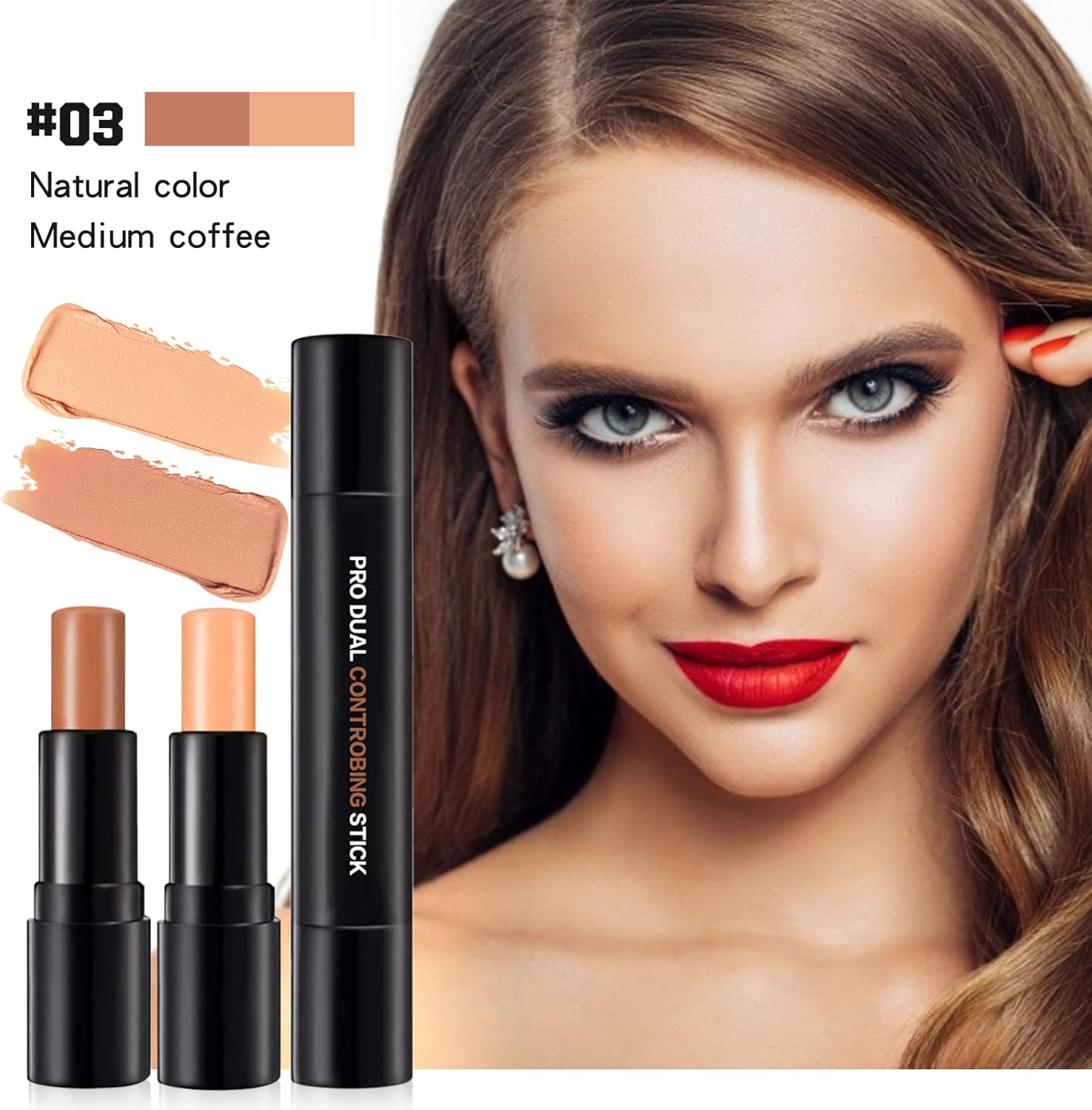 Mimore Contour Stick, Contour Concealer Highlighter Stick, 2 in 1 Body ...