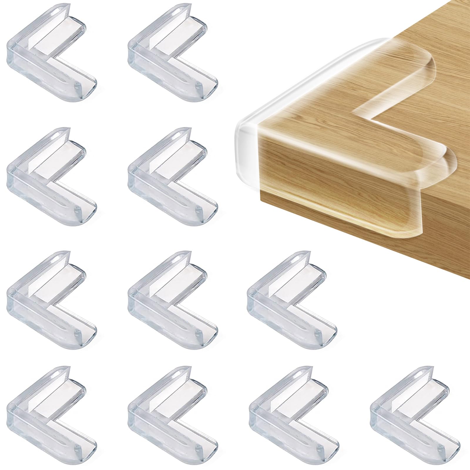 Amazon.co.jp: Mesanda コーナークッション コーナーガード 12個 透明 角 ガード 角保護 柔かいPVC 無毒素材 テーブルコーナーカバー テーブル角カバー ベビー ...