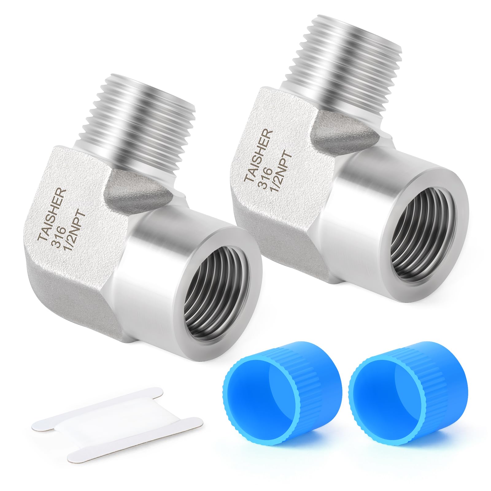 Amazon.com: TAISHER 2PCS 316L Stainless Steel 90 Degree Barstock Street ...